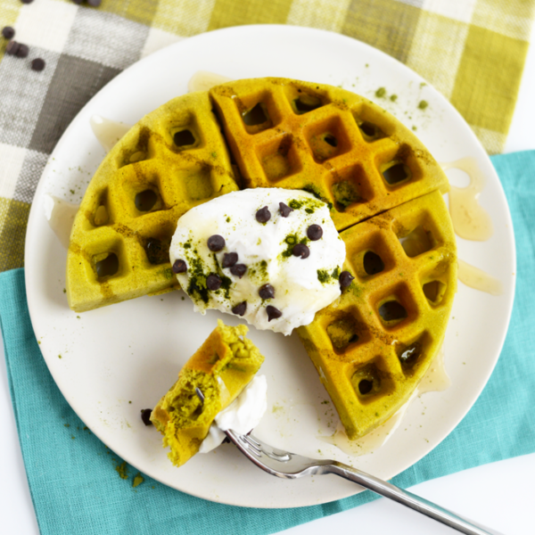 How to make Green Waffles Matcha Green Tea recipe - 1st phorm